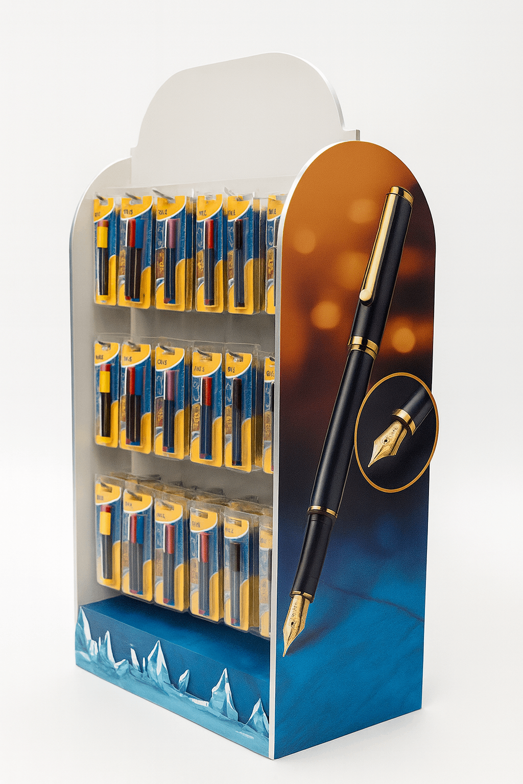 Custom Metal Fountain Pen Display Stands | OEM Manufacturer