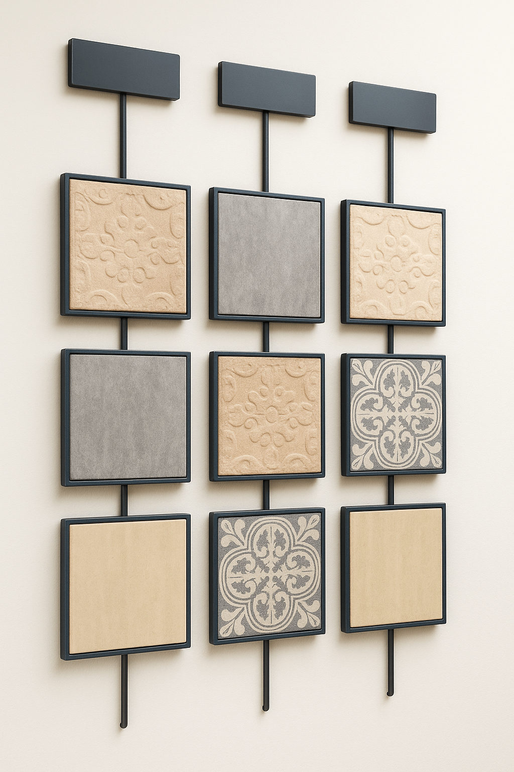 Wall-Mounted Tile Display Boards for Showrooms
