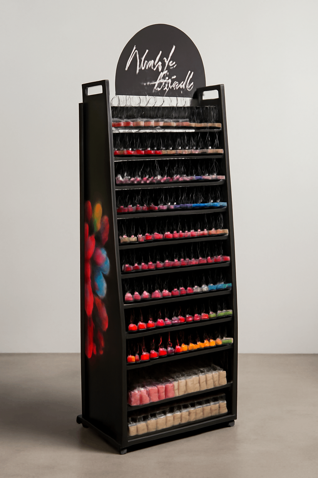 Metal Nail Polish Display Rack for Retail Stores